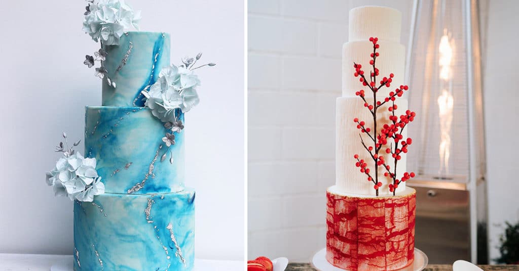 23 Glamorous Winter Wedding Cake Examples
