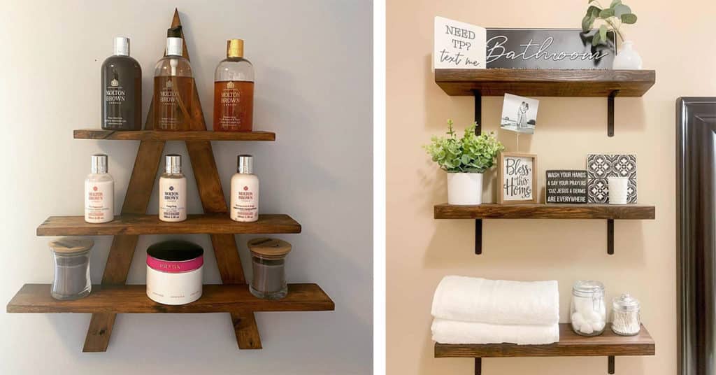24 Smart Ways to Accessorize Bathroom Shelves