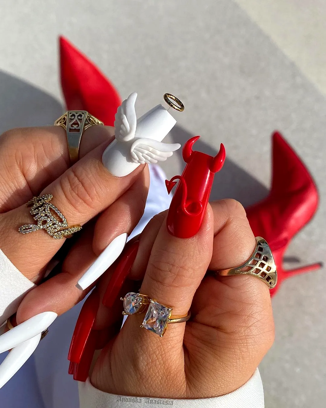 15 Cute Angel Nail Designs for a Glamorous Look