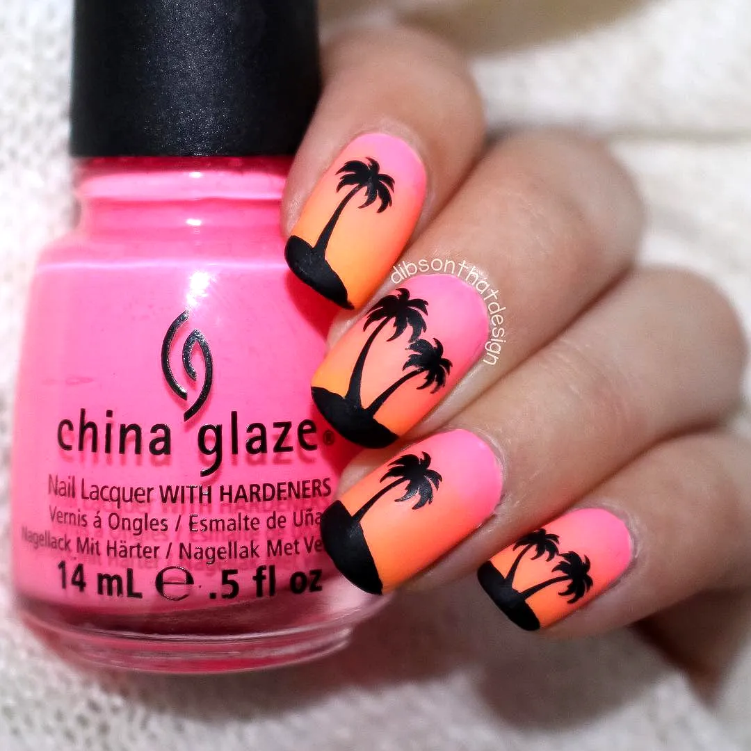 16+ Cute Palm Tree Nails Ideas for Your Next Manicure
