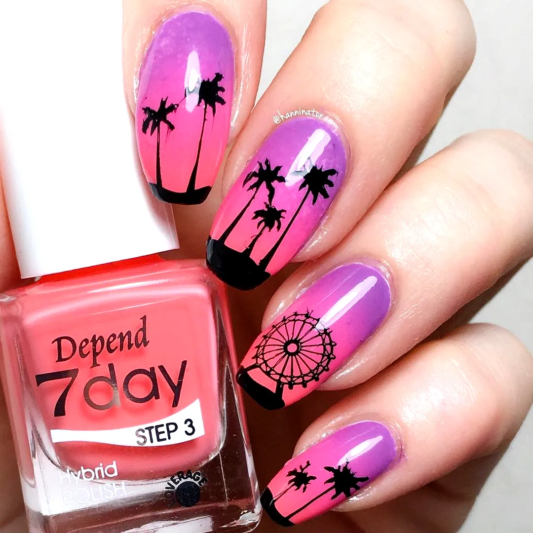 16+ Cute Palm Tree Nails Ideas for Your Next Manicure