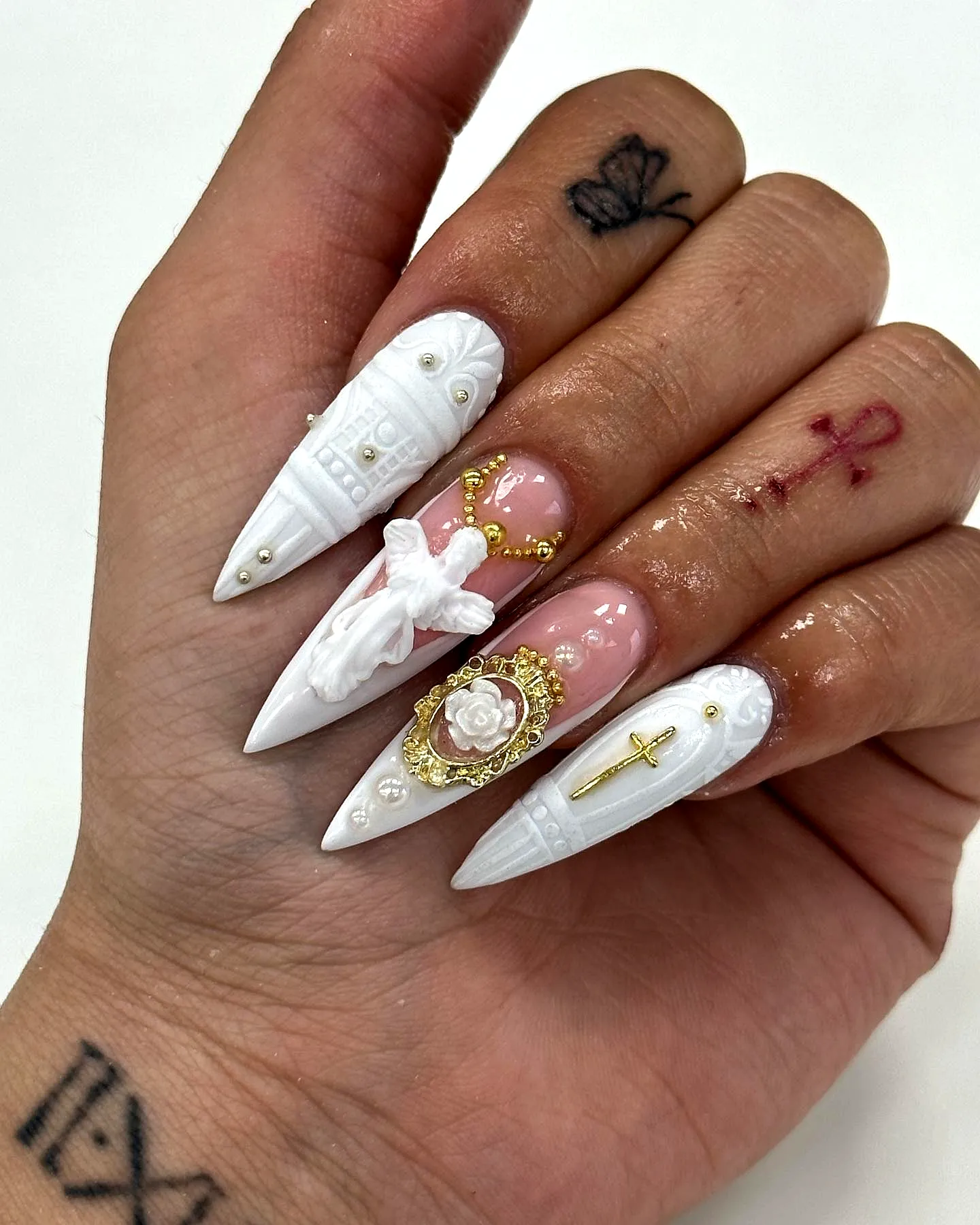 15 Cute Angel Nail Designs for a Glamorous Look
