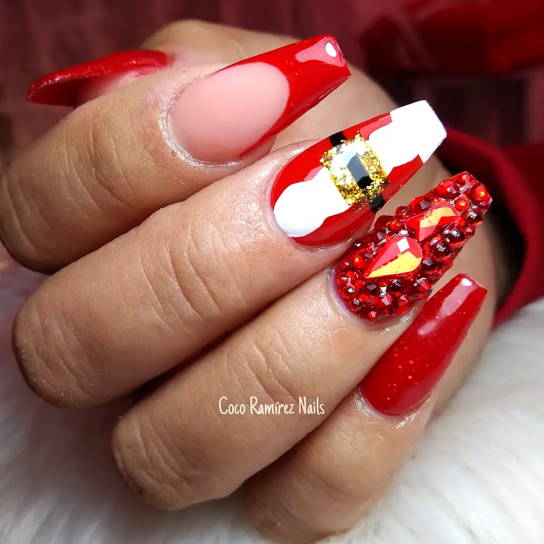 15 Cute Santa Claus Nails Ideas for Your Holiday Manicure