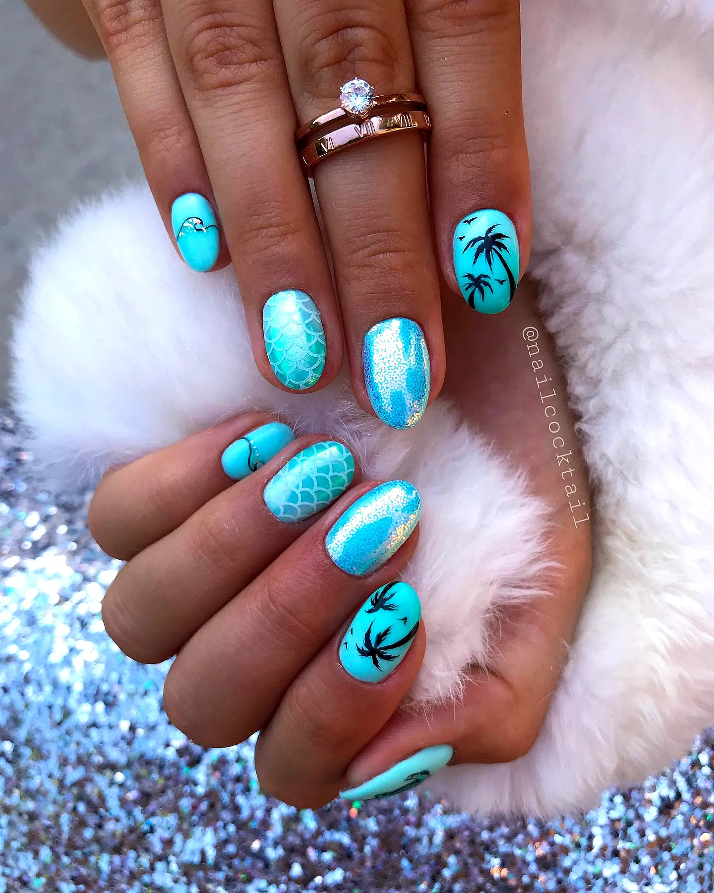 16+ Cute Palm Tree Nails Ideas for Your Next Manicure